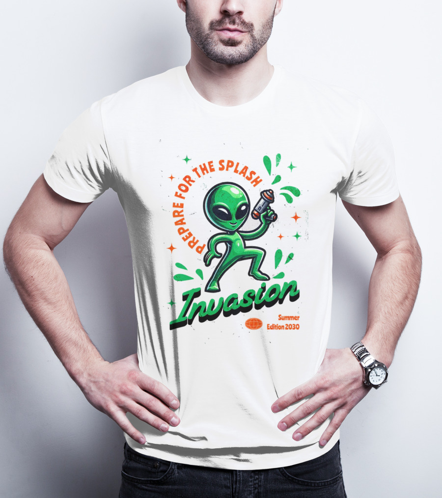 Prepare For The Splash Alien Invasion Summer Edition 2030 T-Shirt
