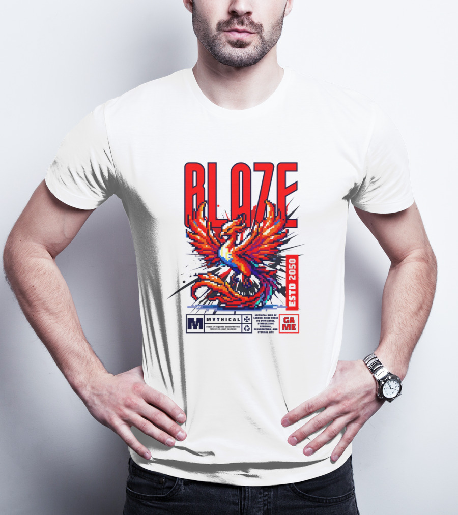BLAZE Phoenix ESTD 2050 MYTHICAL GAME T-Shirt