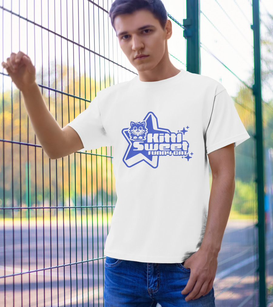 Kitti Sweet Funny Y2K Cat Star T-Shirt
