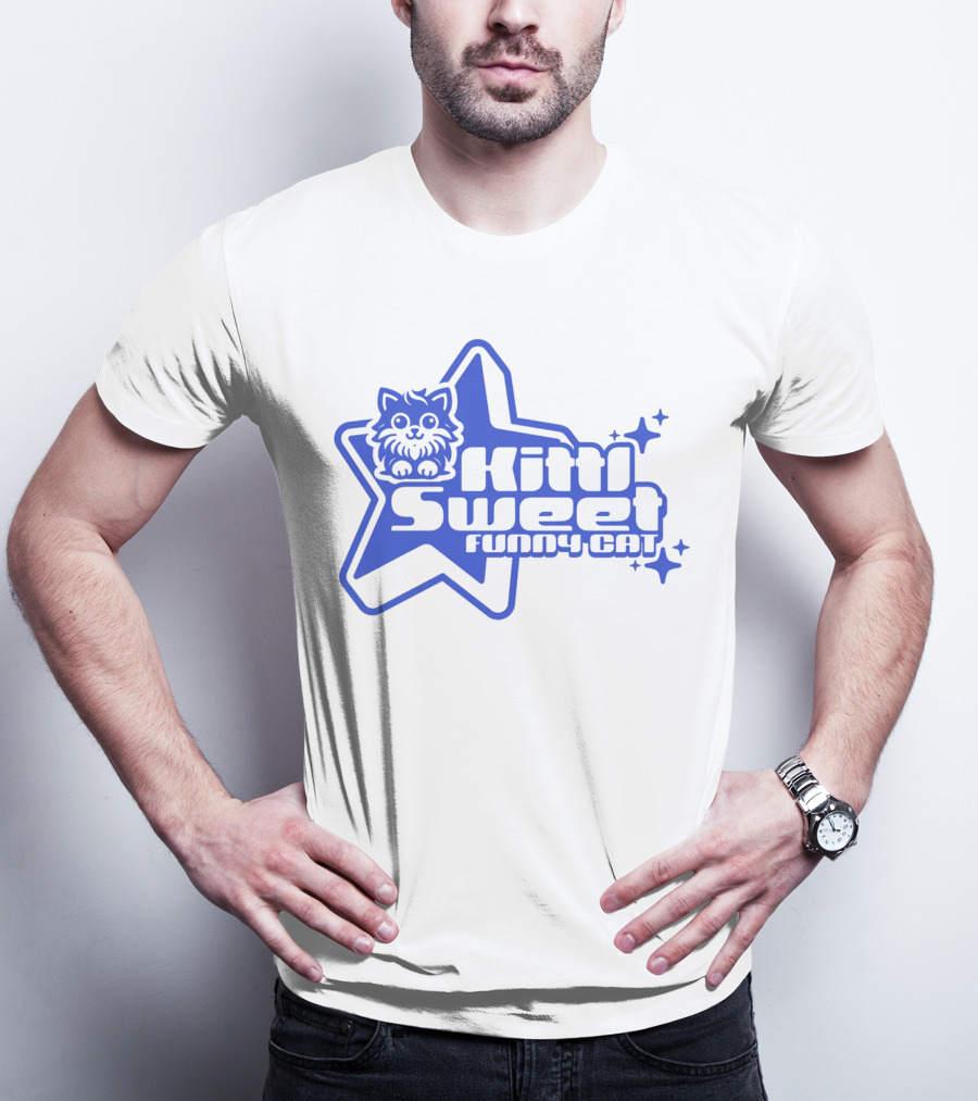 Kitti Sweet Funny Y2K Cat Star T-Shirt