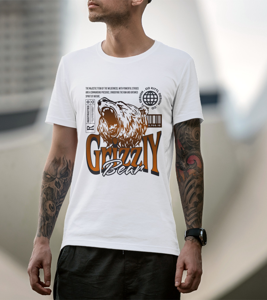 Grizzly The Majestic Titan Of The Wilderness Untamed Spirit T-Shirt