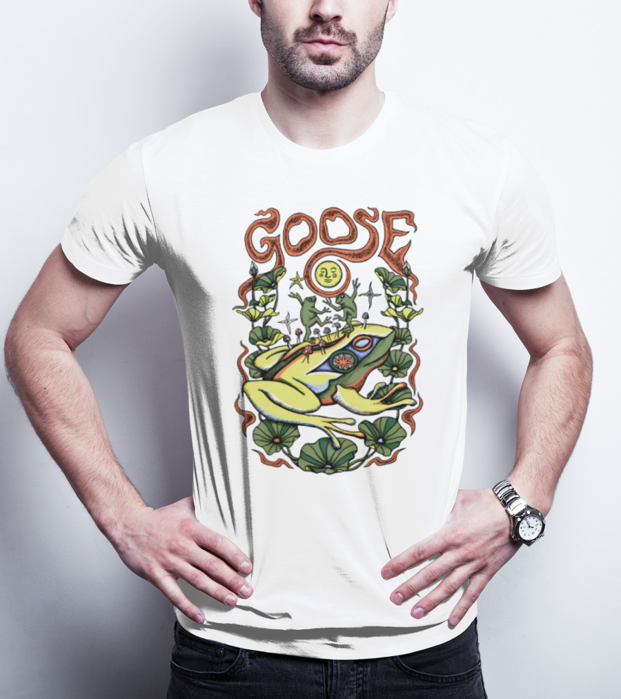Goose The Band Frog Sun Nature Motif T-Shirt