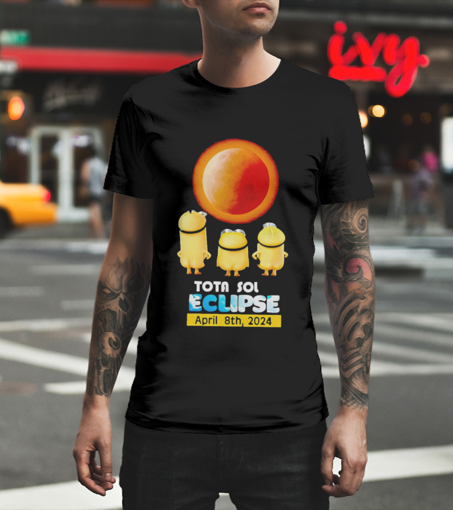 Minion Total Solar Eclipse Tota Sol Eclipse April 8th T-Shirt