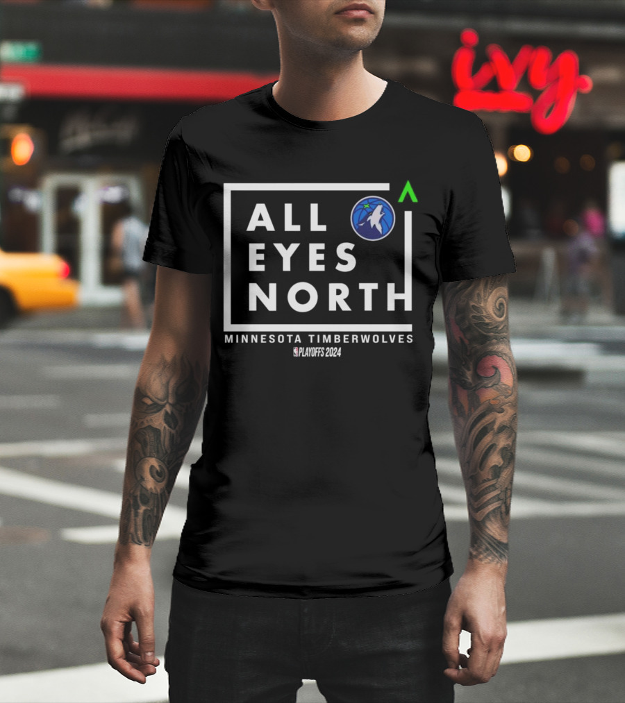 Minnesota Timberwolves All Eyes North NBA Playoffs T-Shirt