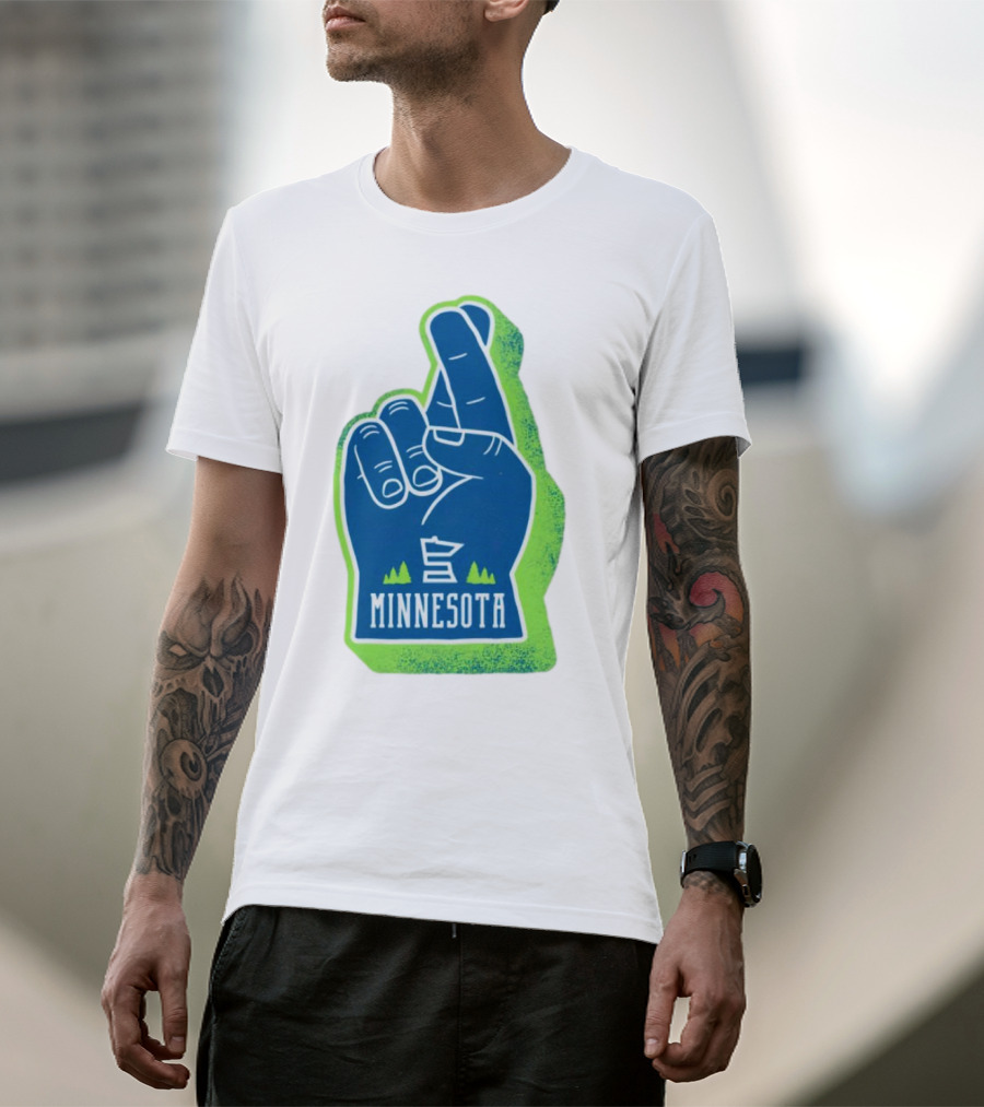Minnesota Timberwolves Fingers Crossing Foam Hand T-Shirt