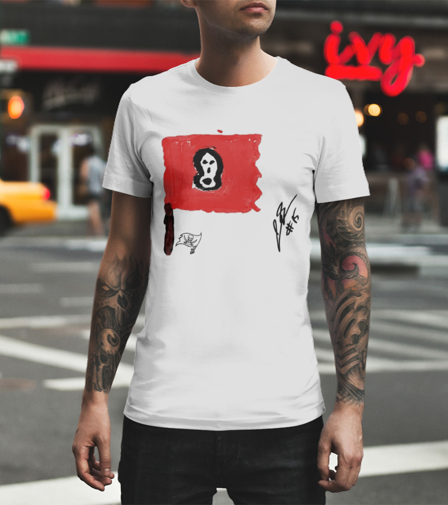 Rookies Paint Tampa Bay Buccaneers Flag Artwork #15 T-Shirt