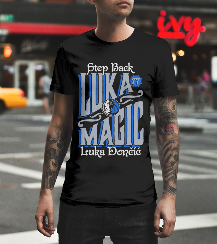 Step Back Luka Magic 77 Luka Dončić Dallas Mavericks T-Shirt