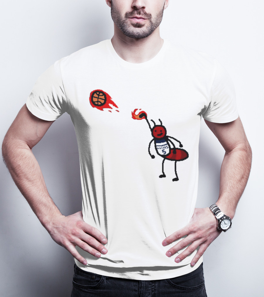 Anthony Edwards Minnesota Timberwolves Fire Ant Basketball T-Shirt