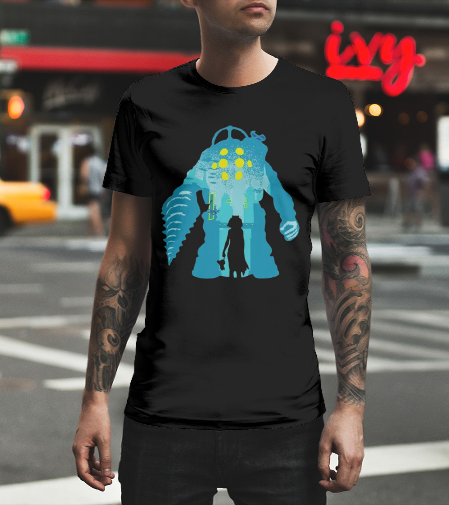Big Daddy And Little Sister BioShock Underwater Adventure T-Shirt