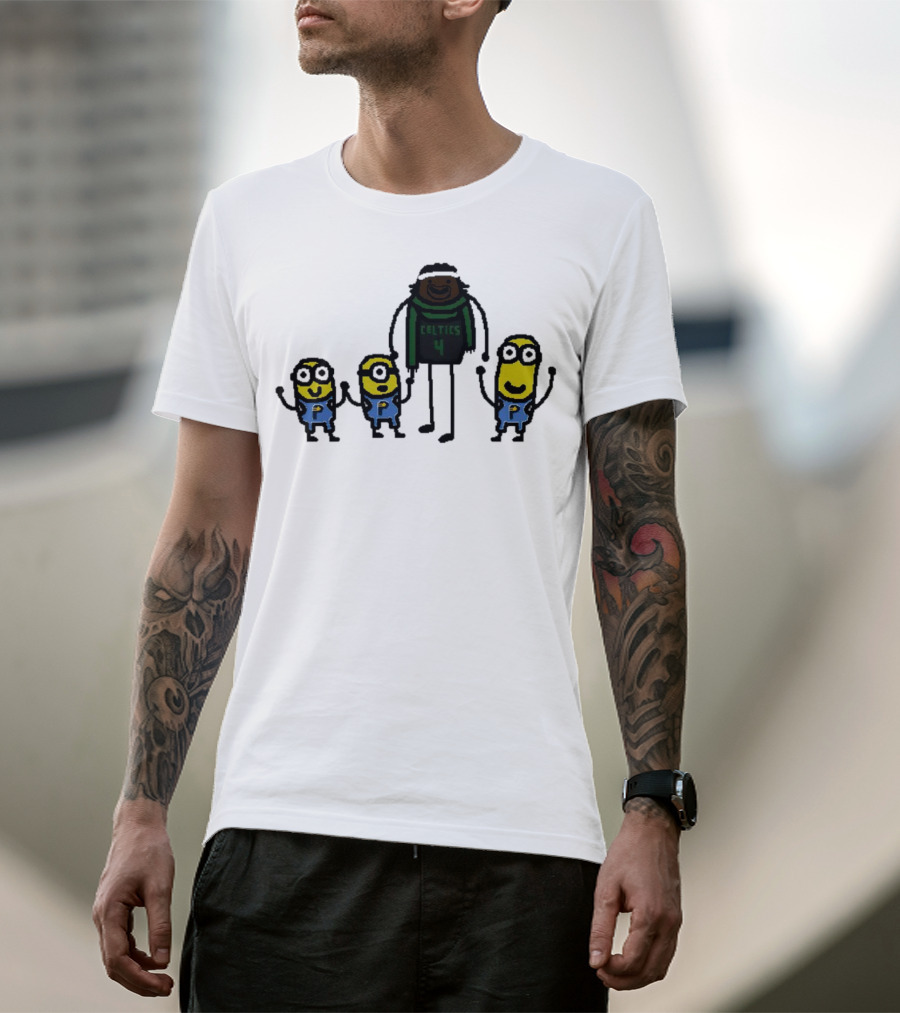 Boston Celtics Jrue Holiday Gru Holiday Minions T-Shirt