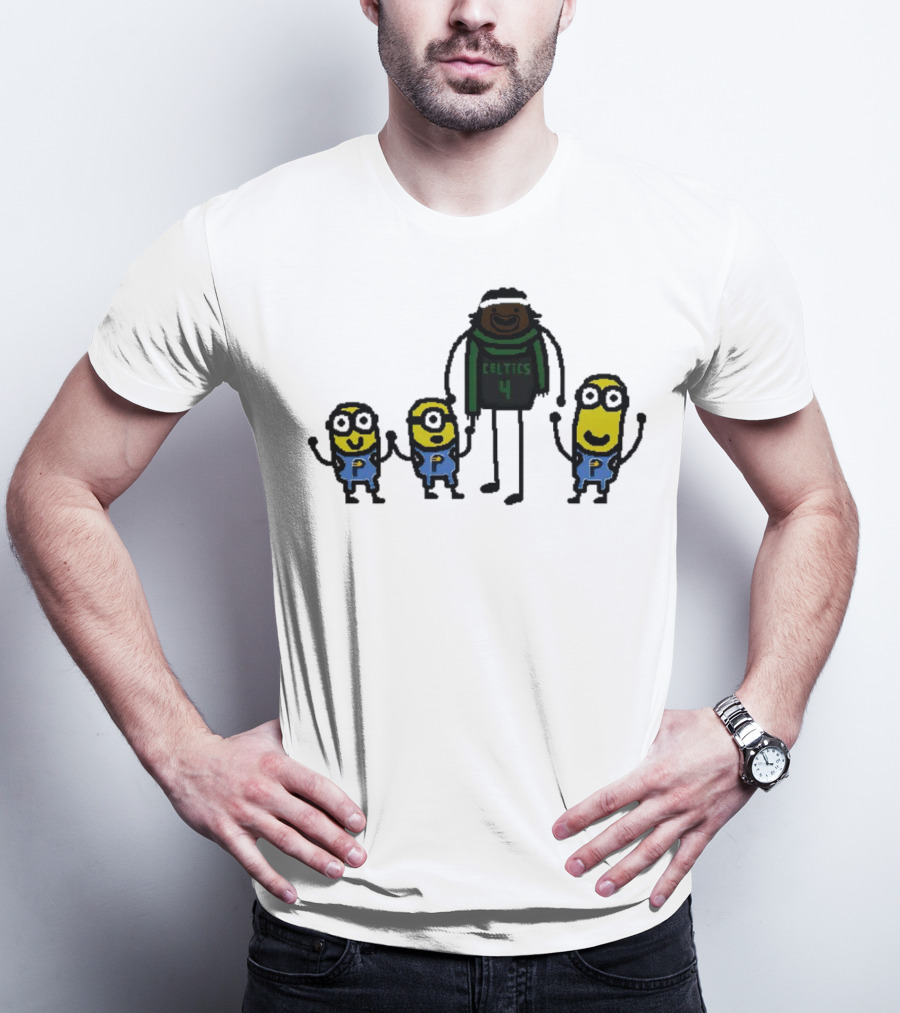 Boston Celtics Jrue Holiday Gru Holiday Minions T-Shirt
