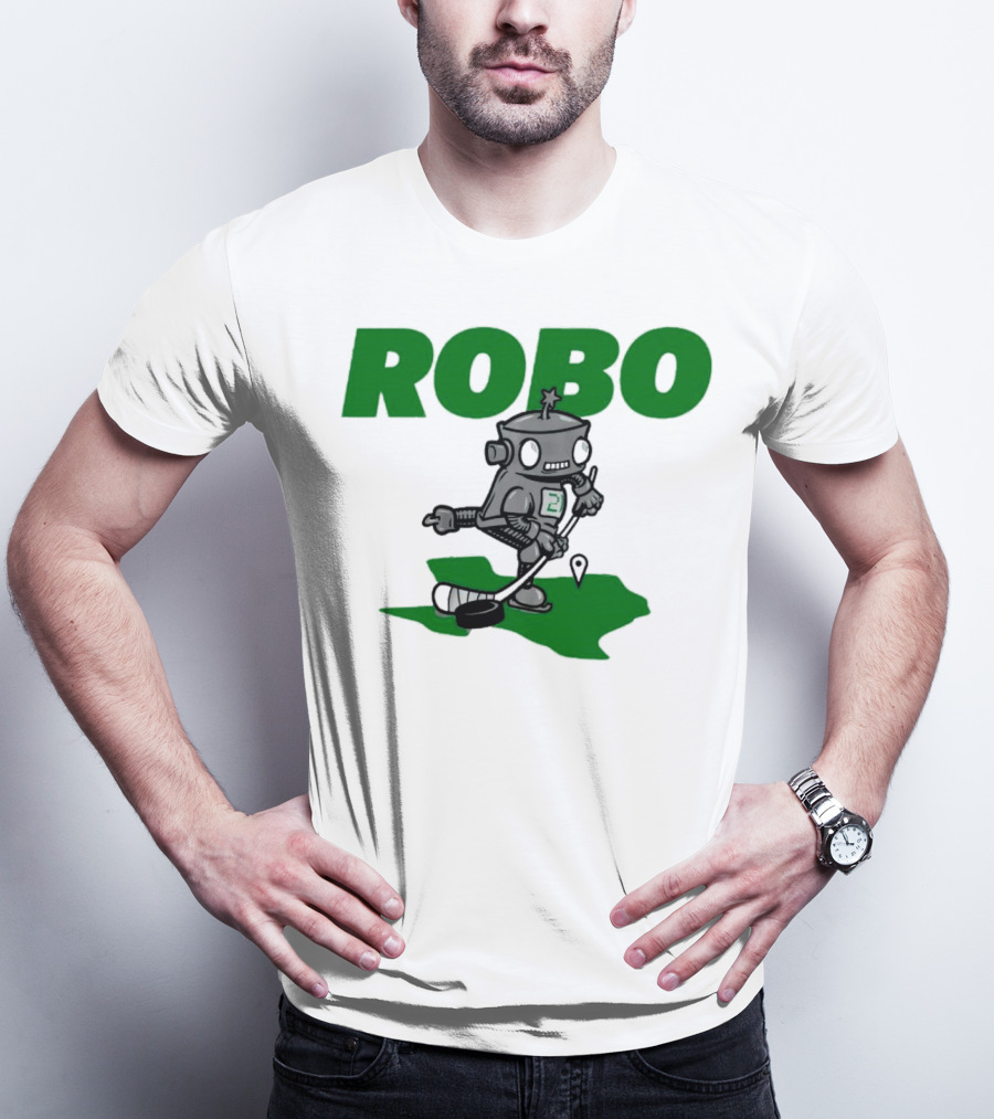 Robo Robot Playing Hockey T-Shirt