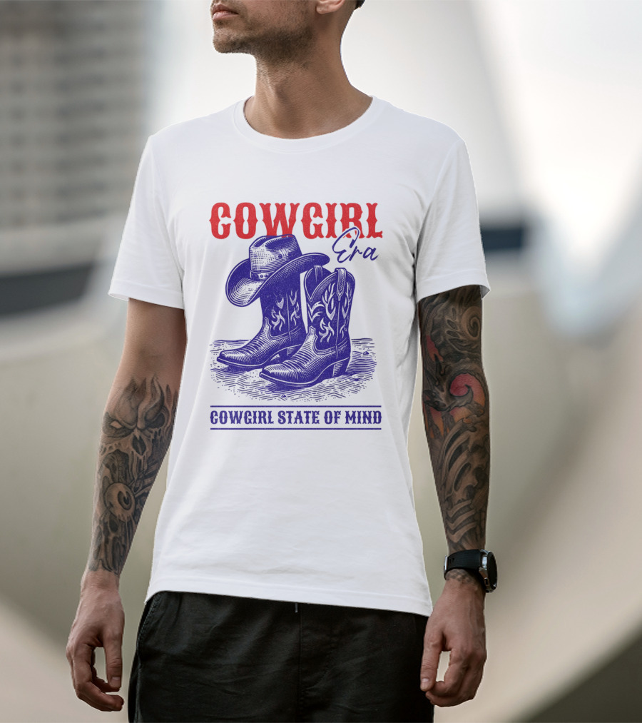 Cowgirl Era Cowgirl State Of Mind Vintage T-Shirt