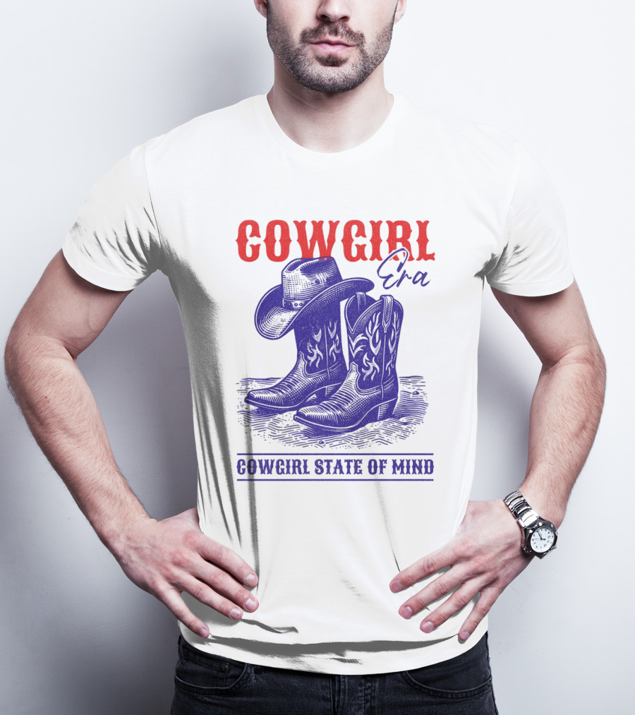 Cowgirl Era Cowgirl State Of Mind Vintage T-Shirt