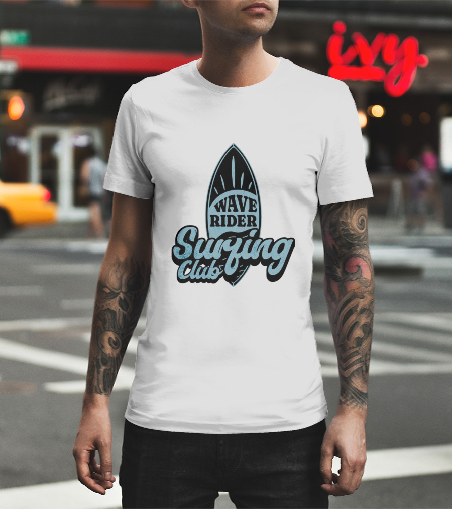 Wave Rider Surfing Club Surfboard T-Shirt