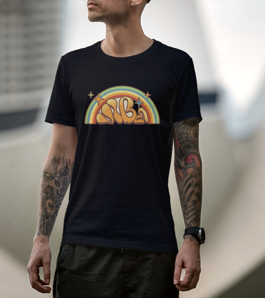 Retro Vibe Rainbow Stars T-Shirt