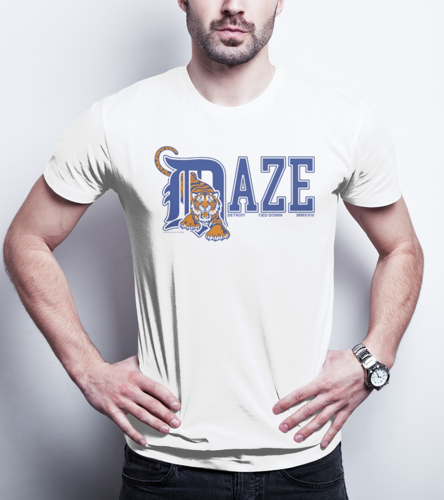 Daze Detroit Tiger Tied Down MMXXIV T-Shirt