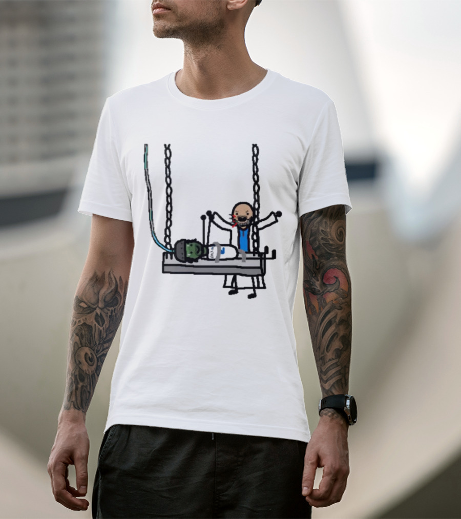 Dereck Its A Live-Ly Frankenstein Doctor With Green Zombie On Medical Table T-Shirt
