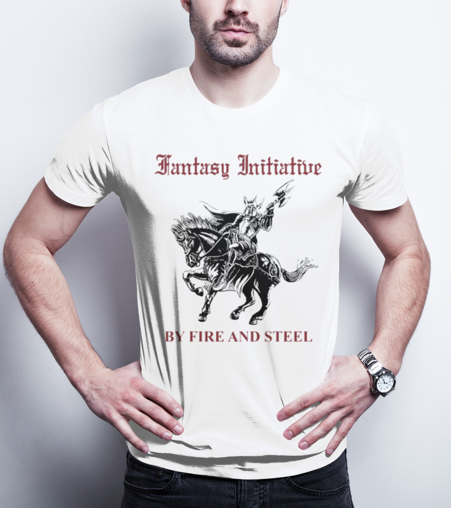 Fantasy Initiative By Fire And Steel Knight On Horseback T-Shirt