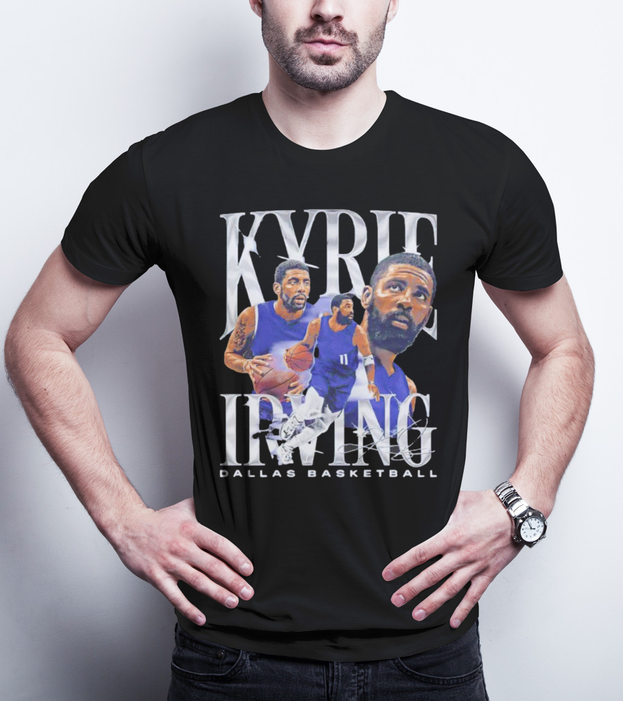 Kyrie Irving Dallas Basketball Vintage Retro Athlete Action T-Shirt