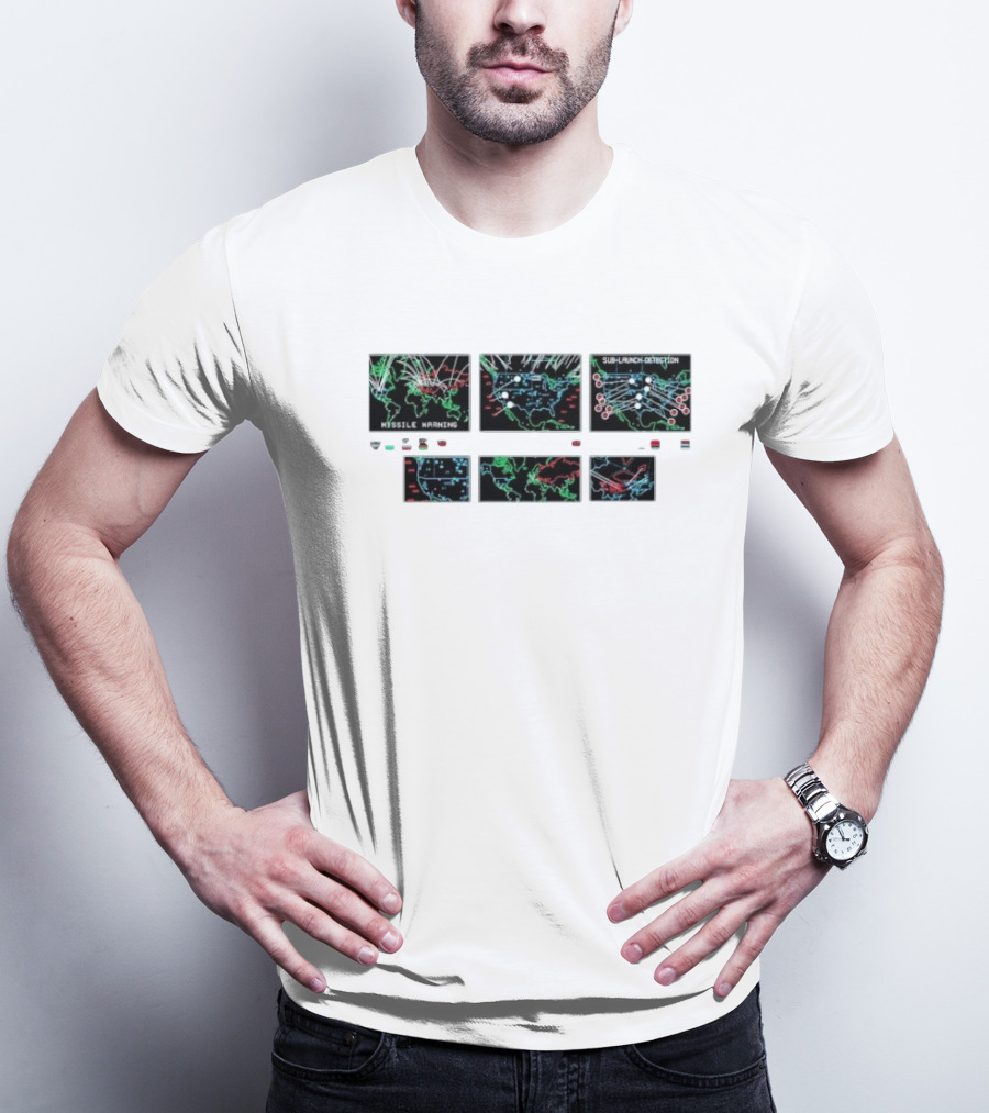 Sub-launch Detection And Missile Warning Visualization Maps T-Shirt