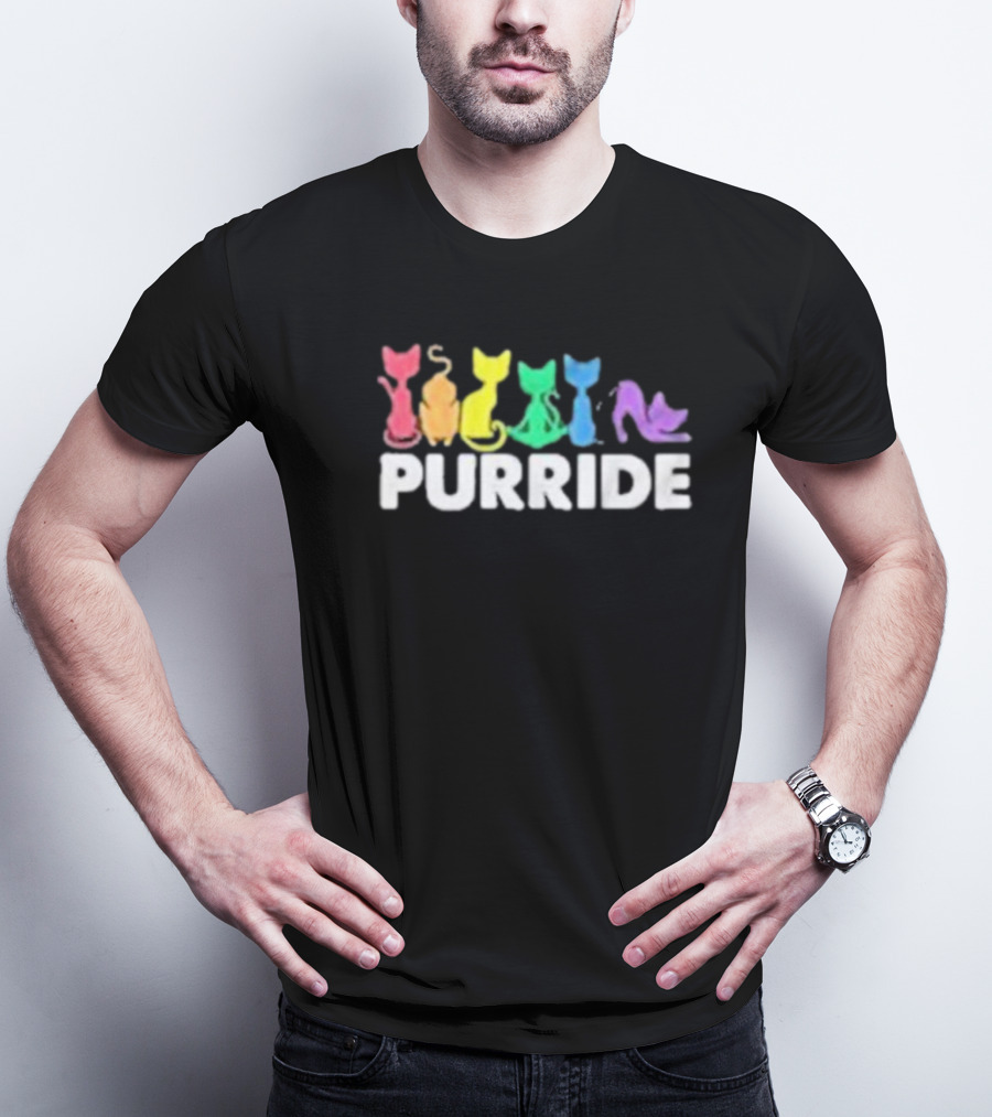Purride Rainbow Cats Uju Anya Pride T-Shirt