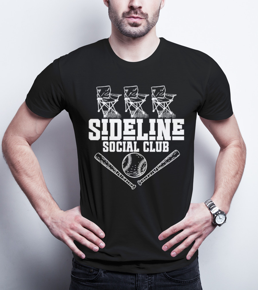Sideline Social Club Baseball Chairs And Bats T-Shirt