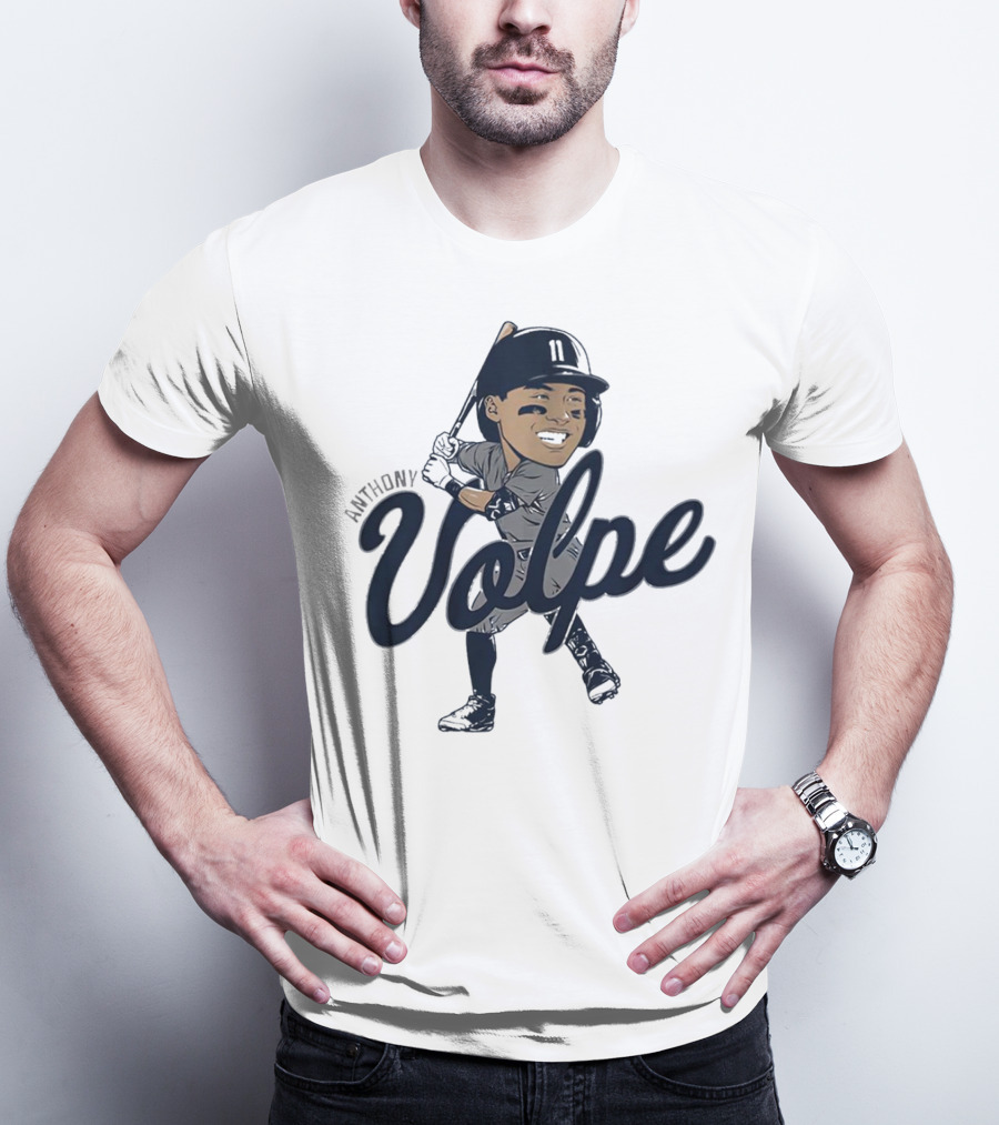 Anthony Volpe New York Yankees Caricature T-Shirt