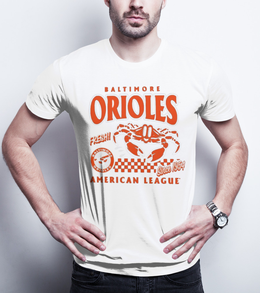 Baltimore Orioles Fresh Crab Since 1954 American League Baseball Retro Team T-Shirt