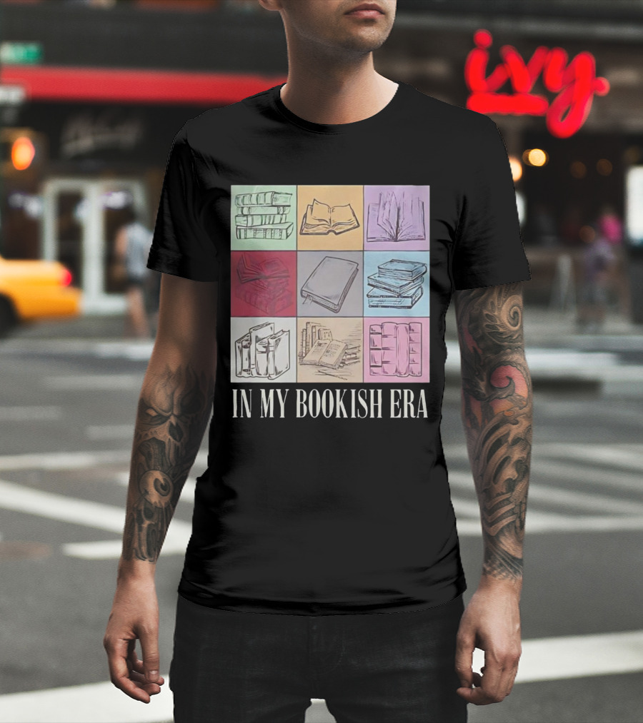 In My Bookish Era Reading Stack Aesthetic T-Shirt