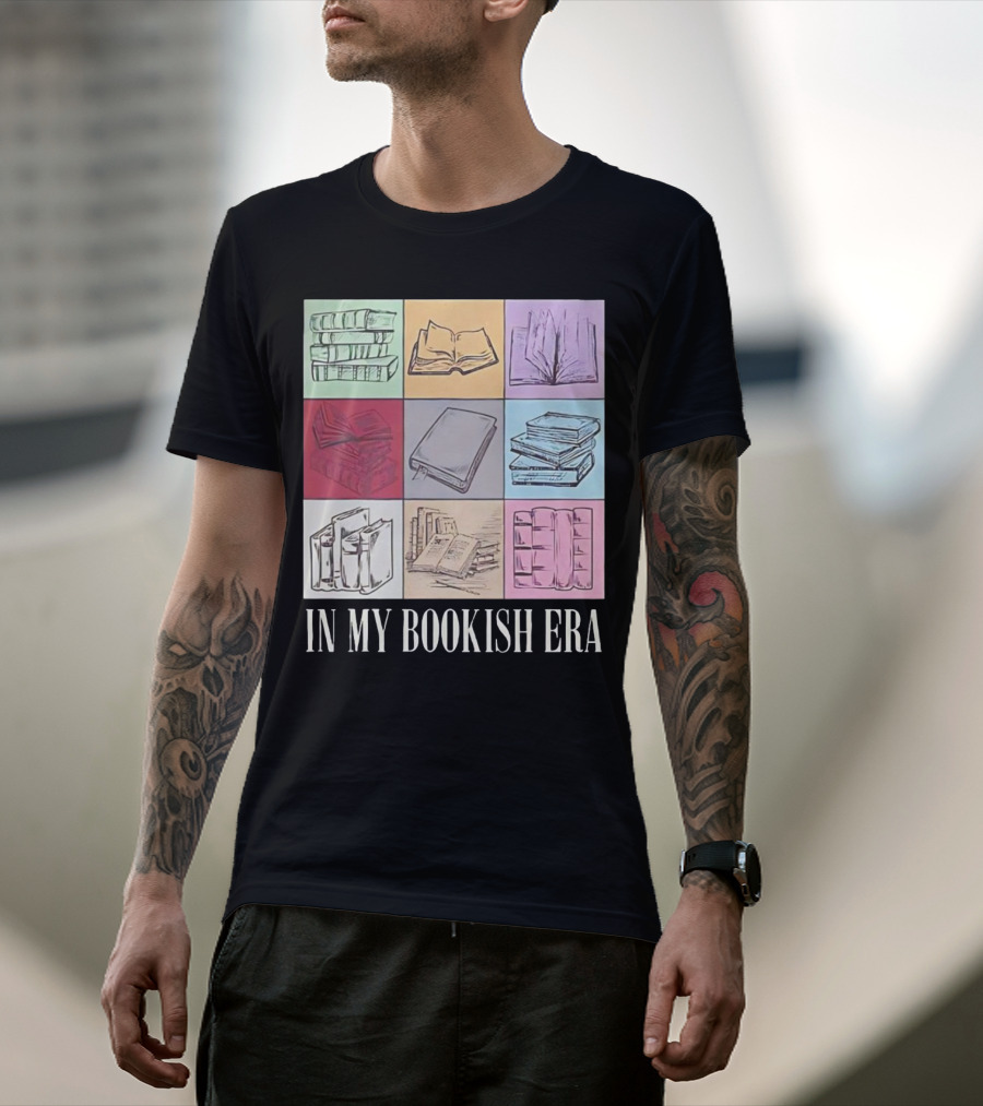 In My Bookish Era Reading Stack Aesthetic T-Shirt