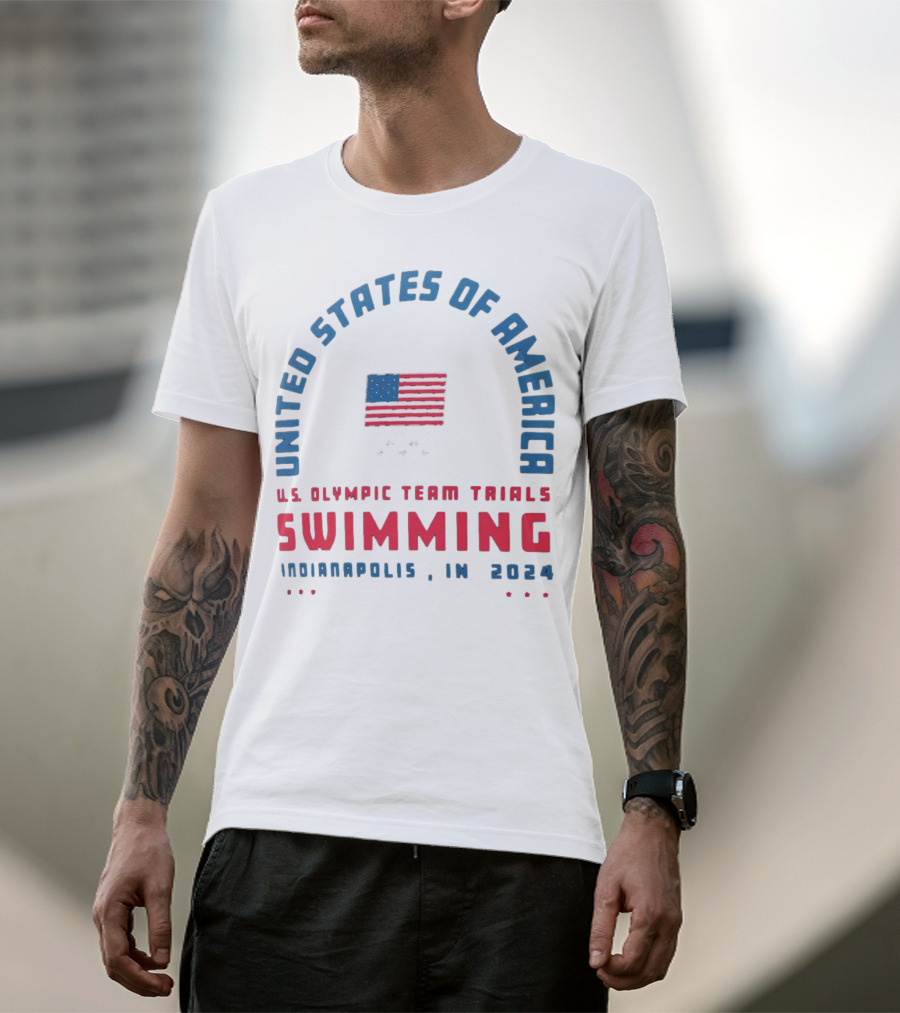 UNITED STATES OF AMERICA U.S. OLYMPIC TEAM TRIALS SWIMMING INDIANAPOLIS IN T-Shirt