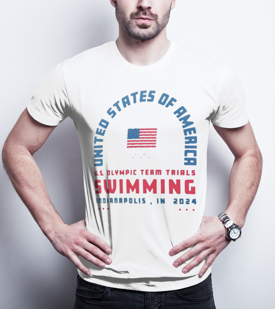 UNITED STATES OF AMERICA U.S. OLYMPIC TEAM TRIALS SWIMMING INDIANAPOLIS IN T-Shirt