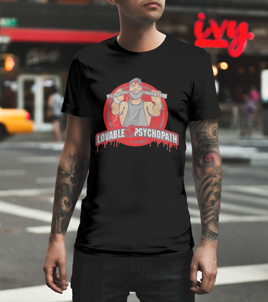 Parental Discretion Lovable Psychopath Tommy Vendetta T-Shirt