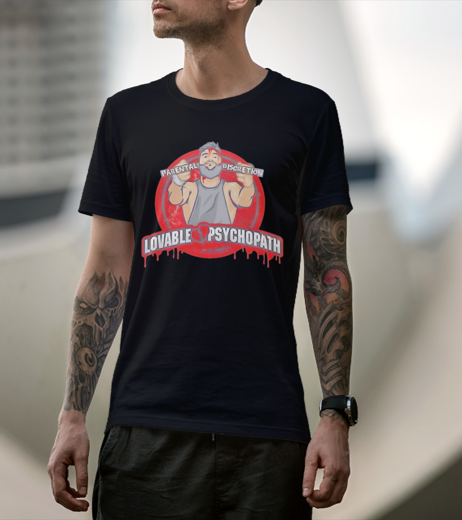 Parental Discretion Lovable Psychopath Tommy Vendetta T-Shirt