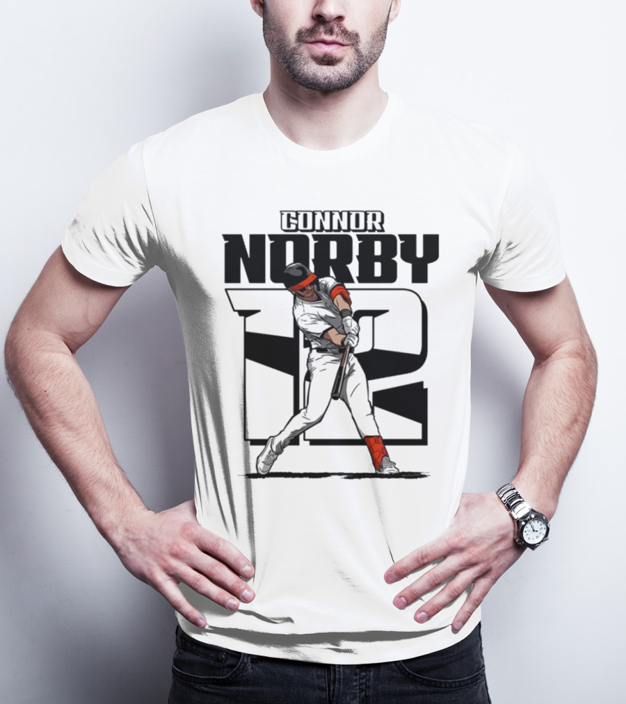 Connor Norby Baltimore Orioles Number 12 Player T-Shirt