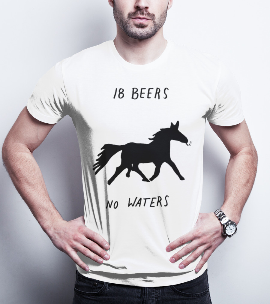 18 Beers No Waters Horse Silhouette Smoking Pipe T-Shirt