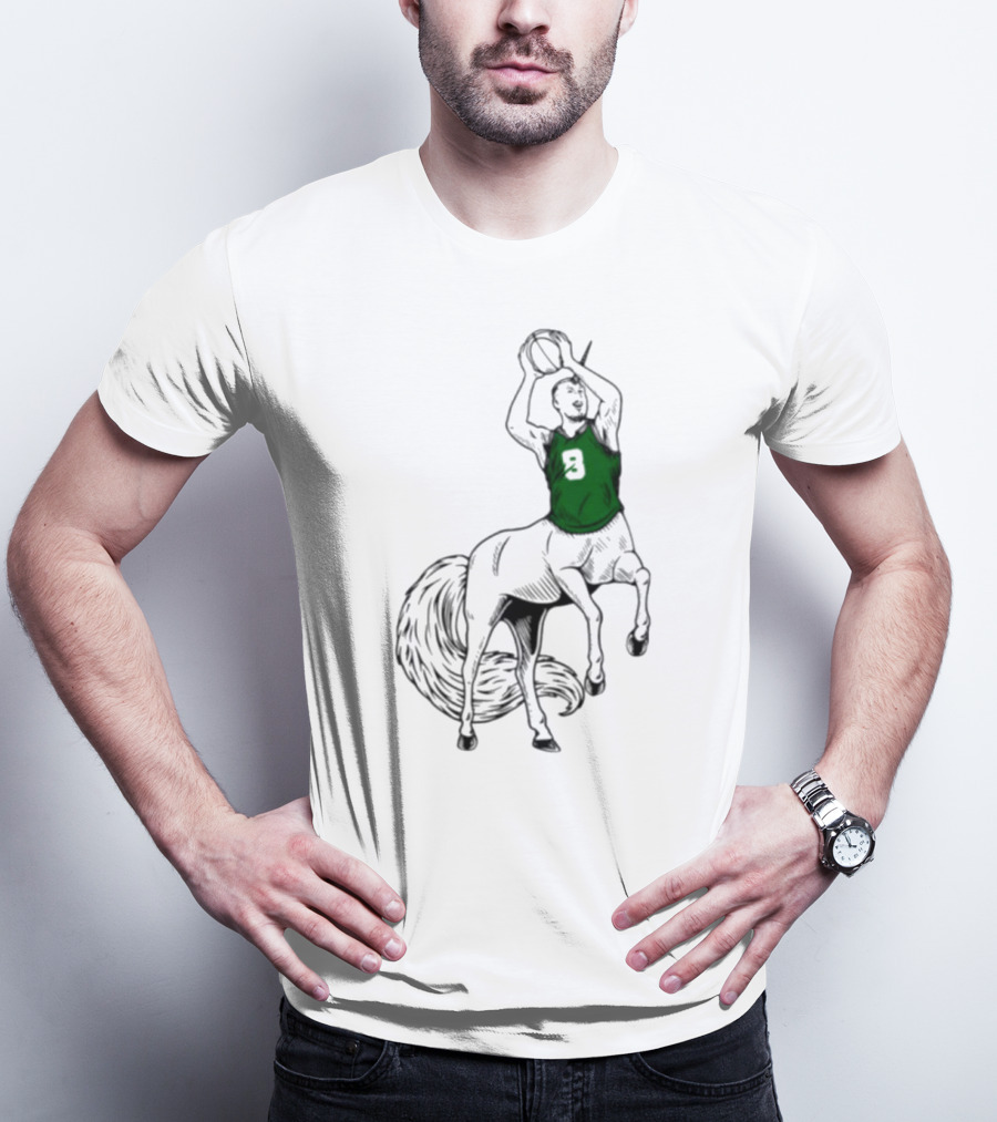 Kristaps Porzingis Unicorn Centaur Basketball Jumper 9 T-Shirt
