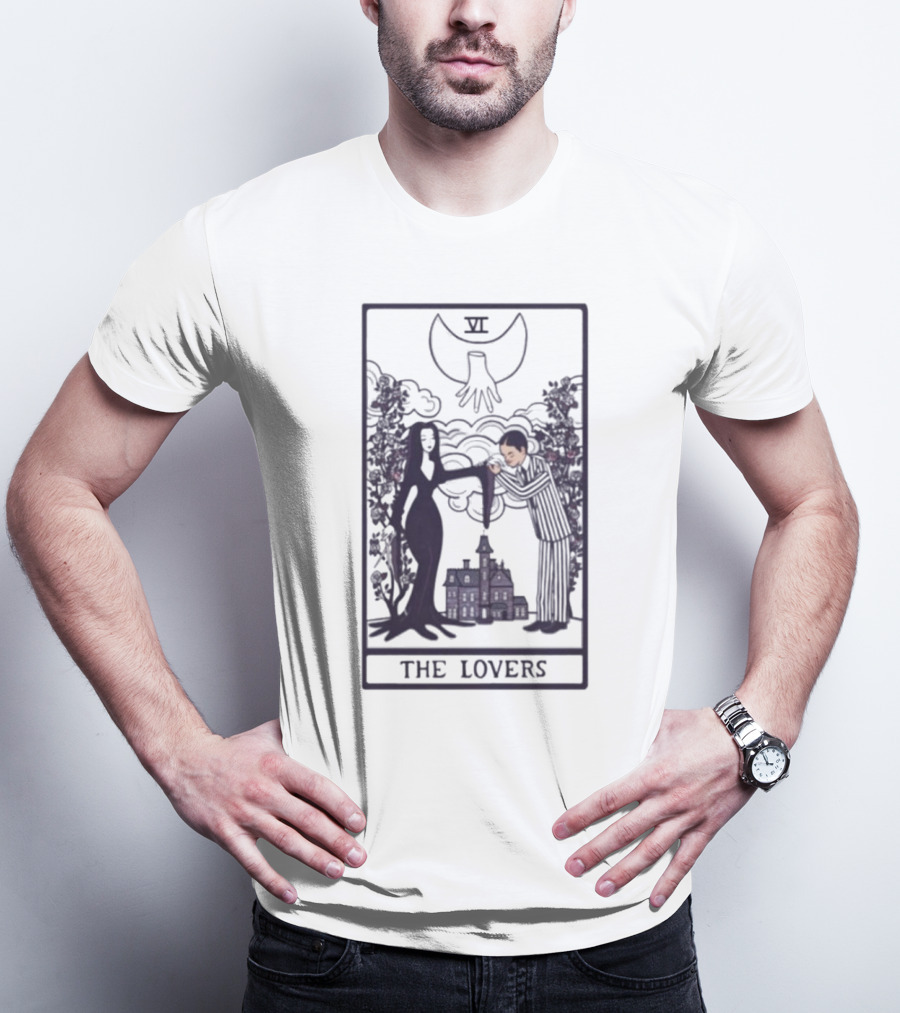 Vampire Lovers VI Tarot Card Gothic Castle And Bat T-Shirt