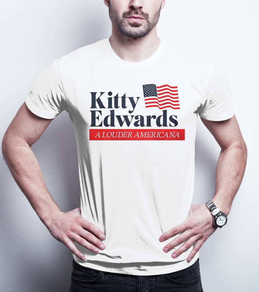 Kitty Edwards A Louder Americana American Flag T-Shirt