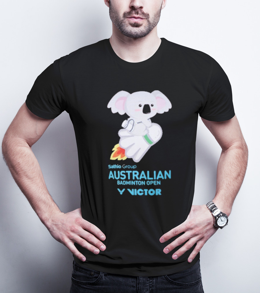 Koala Shuttlecock Sathio Group Australian Badminton Open Victor T-Shirt