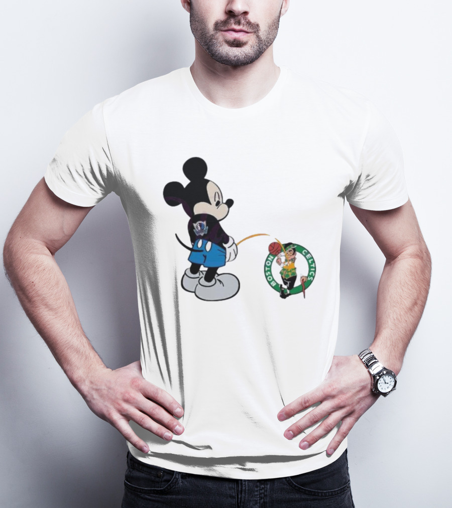Mickey Mouse Dallas Mavericks Versus Boston Celtics T-Shirt