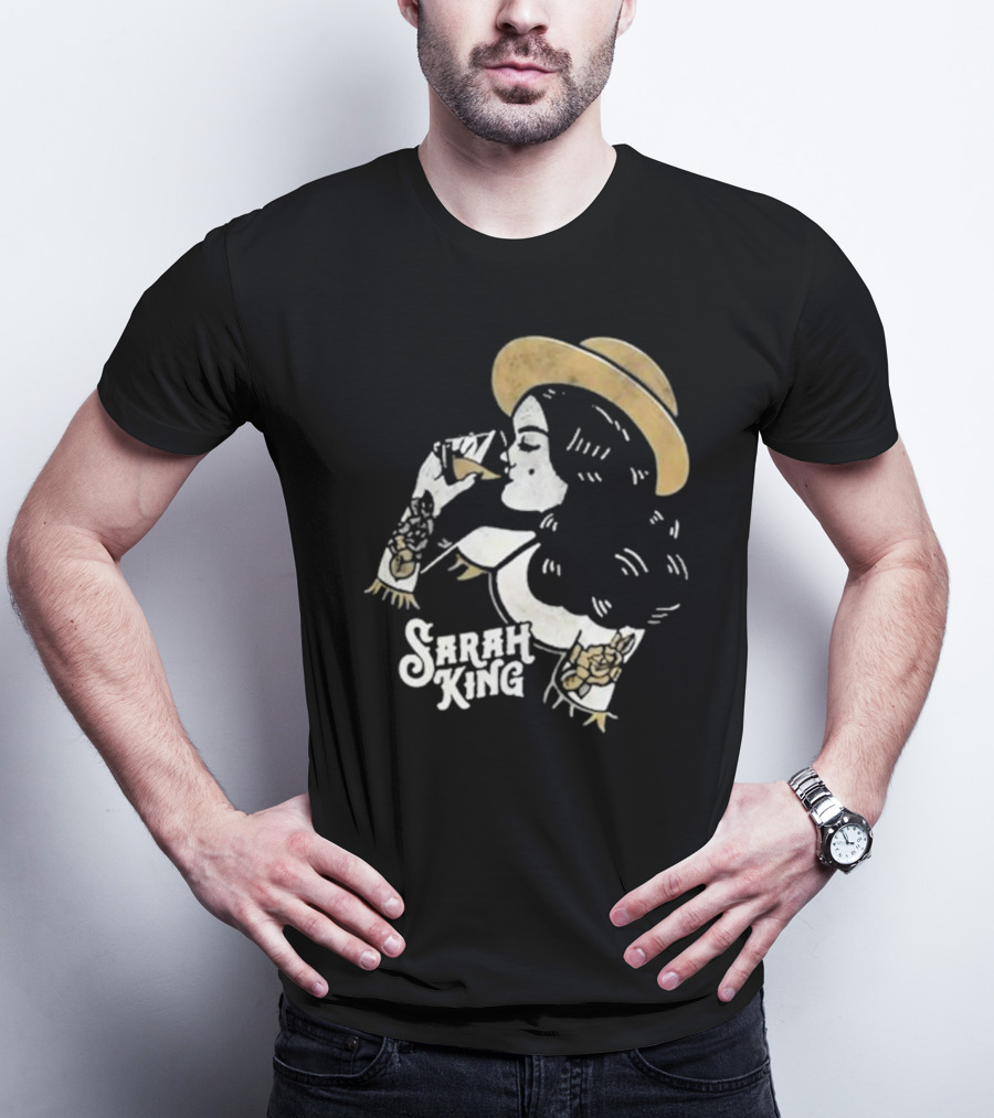 Sarah King Whisky Vintage Tattooed Woman Hat T-Shirt