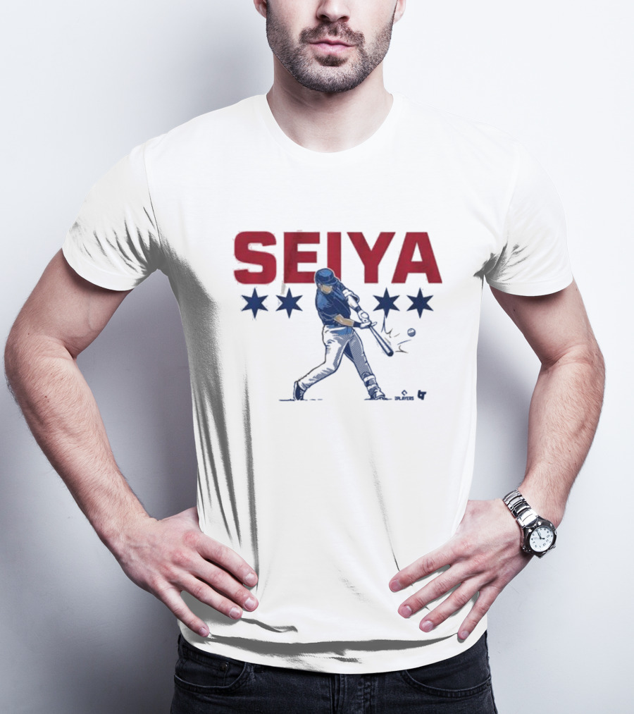 Seiya Suzuki Chicago Baseball Swing Stars T-Shirt