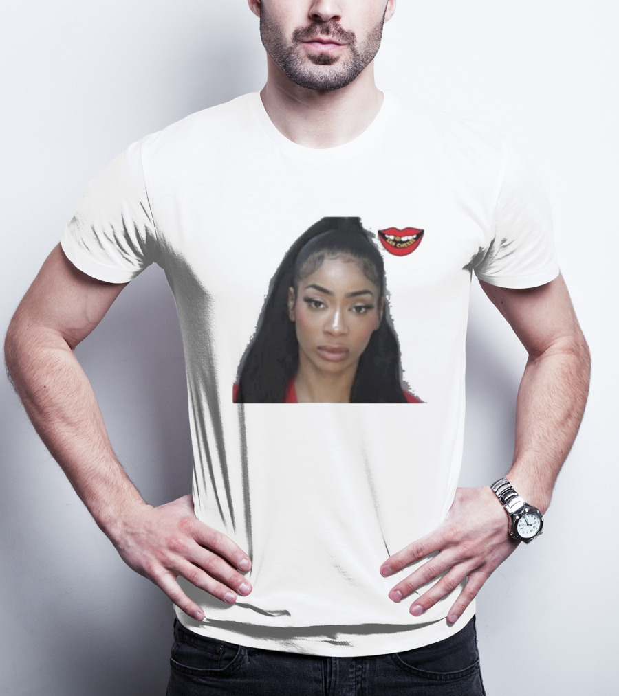 Tommie Lee Arrested Mugshot With Red Lips T-Shirt