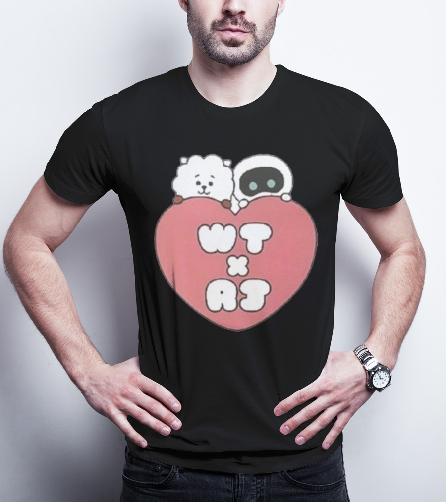 WT X RJ Heart Cute Collaboration T-Shirt