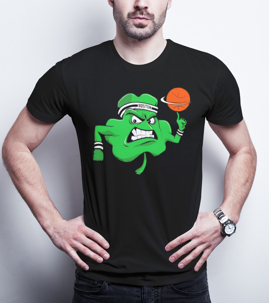 Boston Celtics Angry Clover Basketball T-Shirt