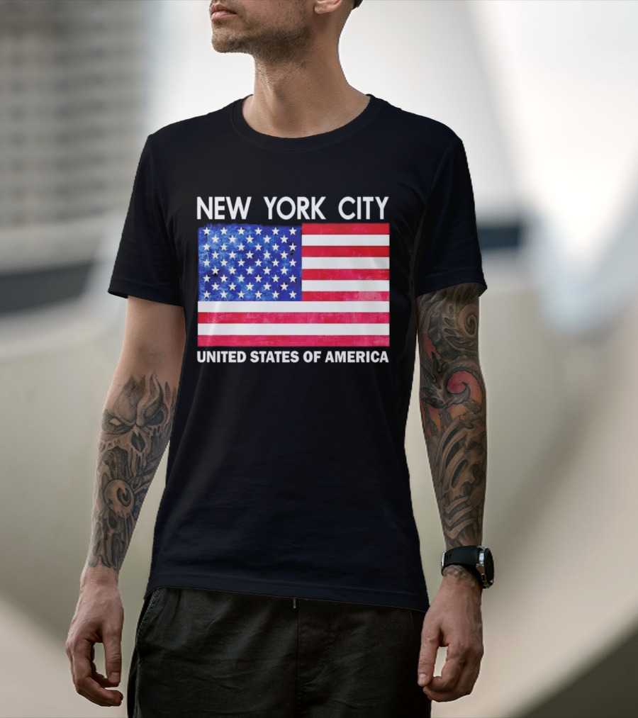 NEW YORK CITY UNITED STATES OF AMERICA FLAG T-Shirt