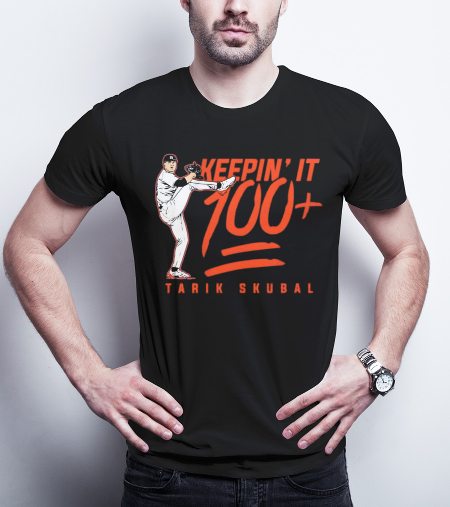 Tarik Skubal Keepin’ It 100+ Pitcher Pose T-Shirt