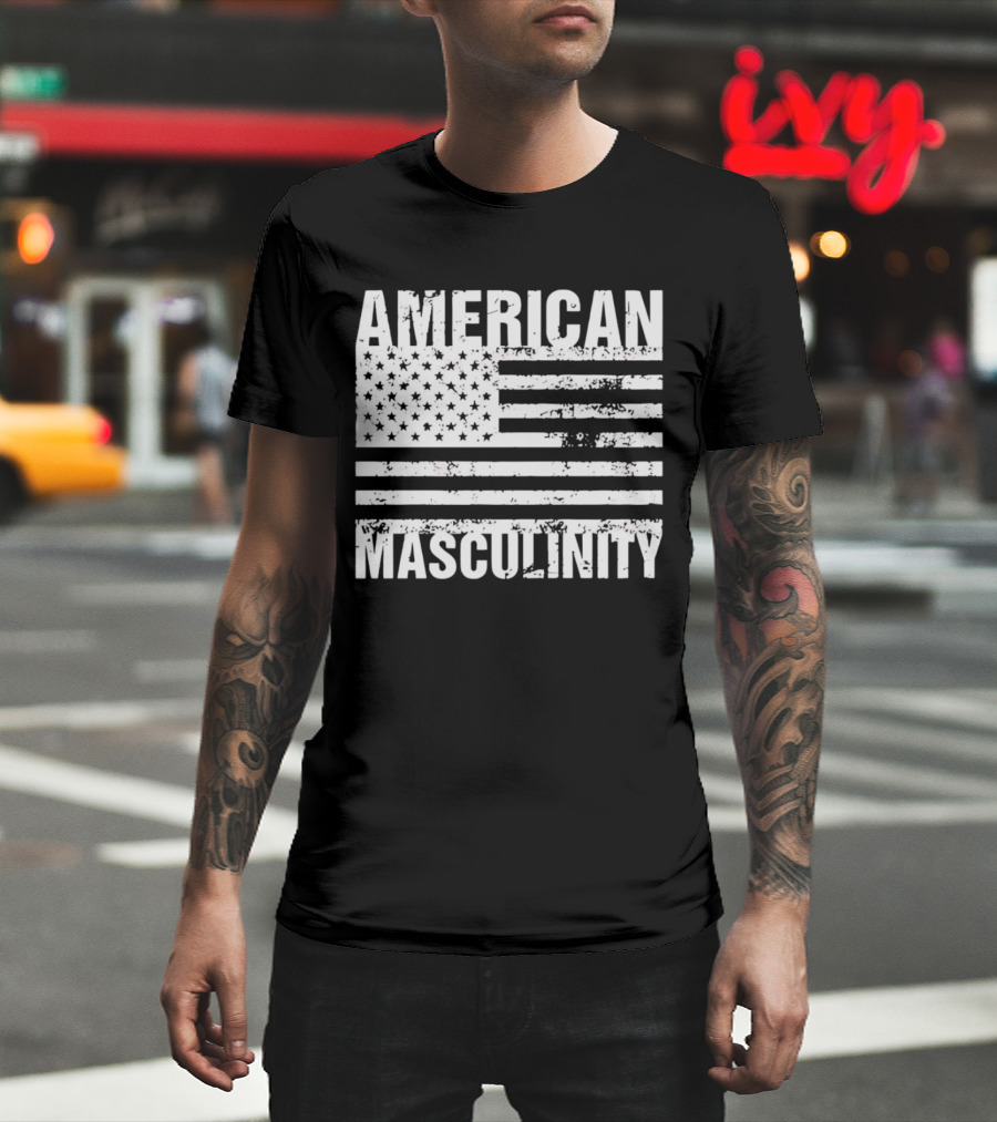 AMERICAN MASCULINITY USA FLAG T-Shirt